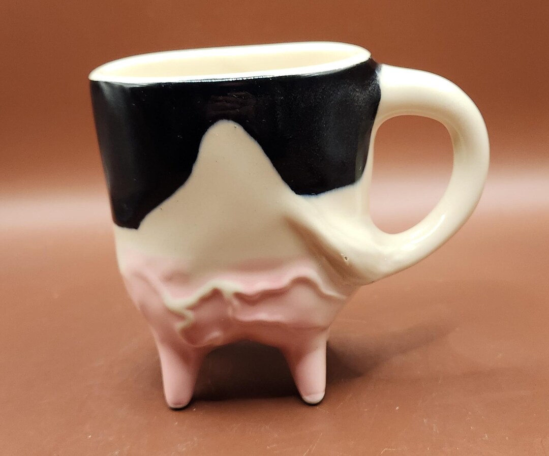 Vintage Nasco Cow Mug – 1988 Holstein, Pink Udder Feet - Etsy