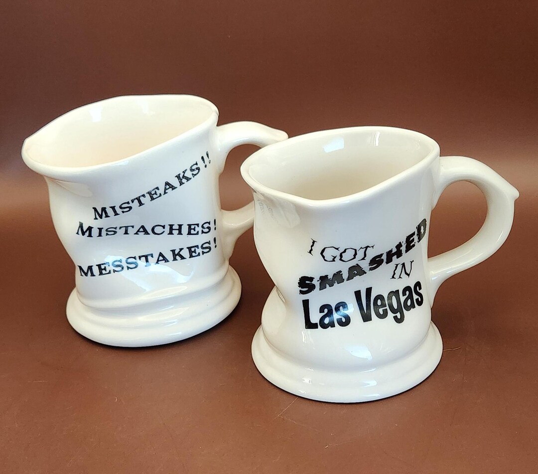 Las Vegas Novelty Mug Set – White "i Got Smashed" Gag Gift - Etsy