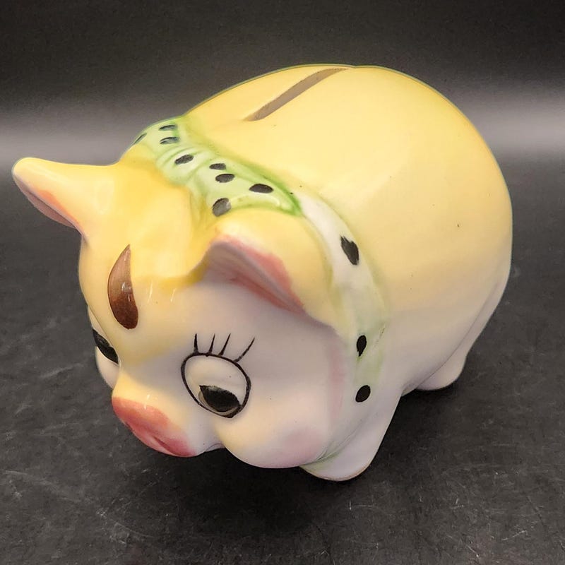 Japanese Ceramic Piggy Bank - Etsy