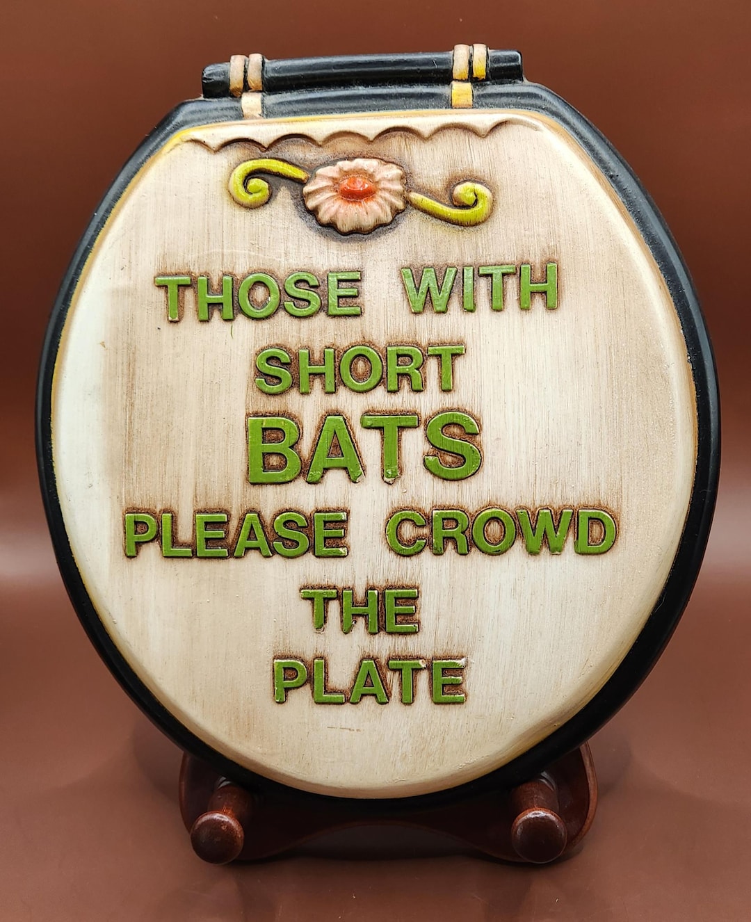 Vintage Baseball Pun Ceramic Plaque: "short Bats Crowd the Plate" - Etsy