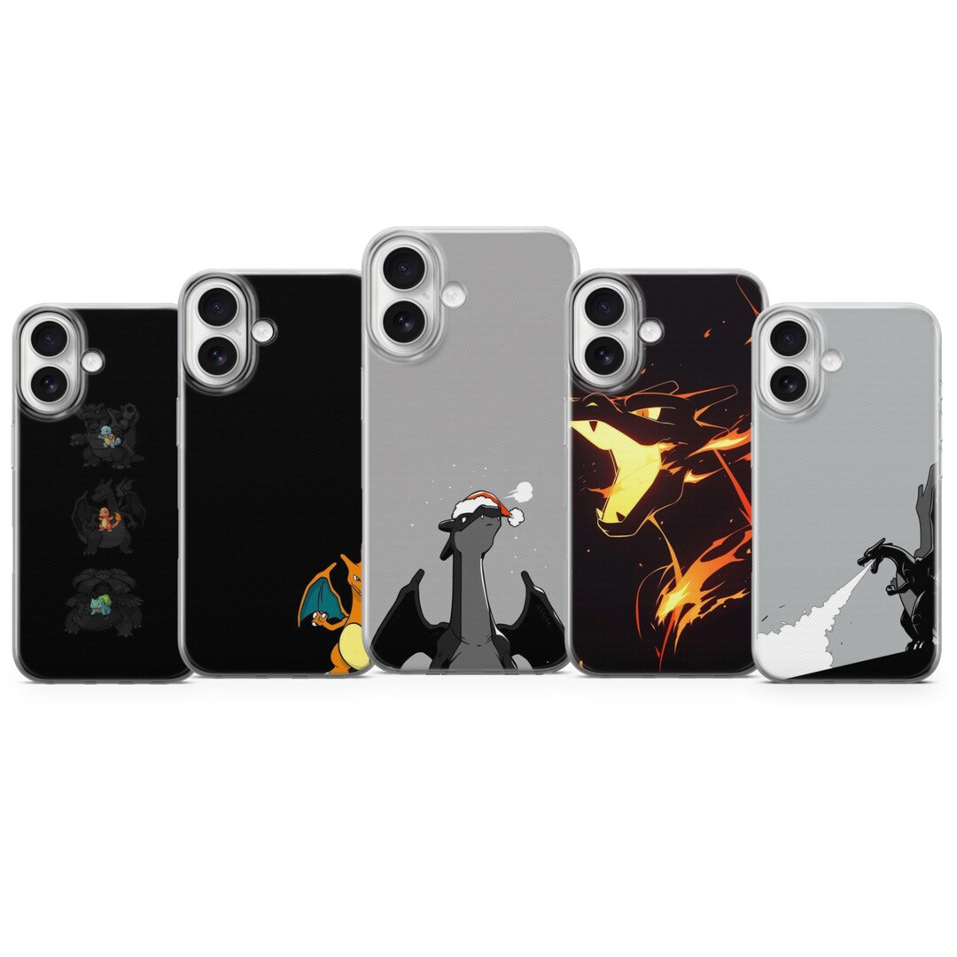Charizard Phone Case Pokemon Fire Dragon Design iPhone Samsung Pixel ...