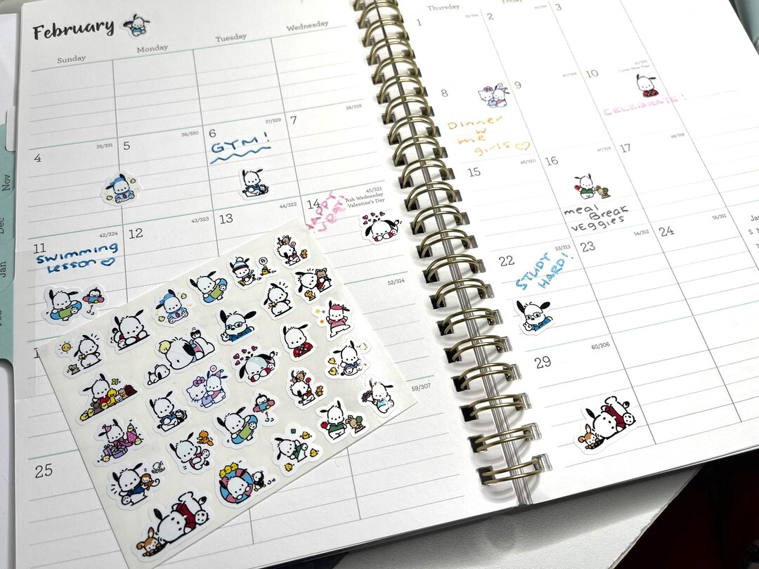 TINY MINI Pochacco Water Proof Sticker Sheet Kawaii Multi-purpose ...