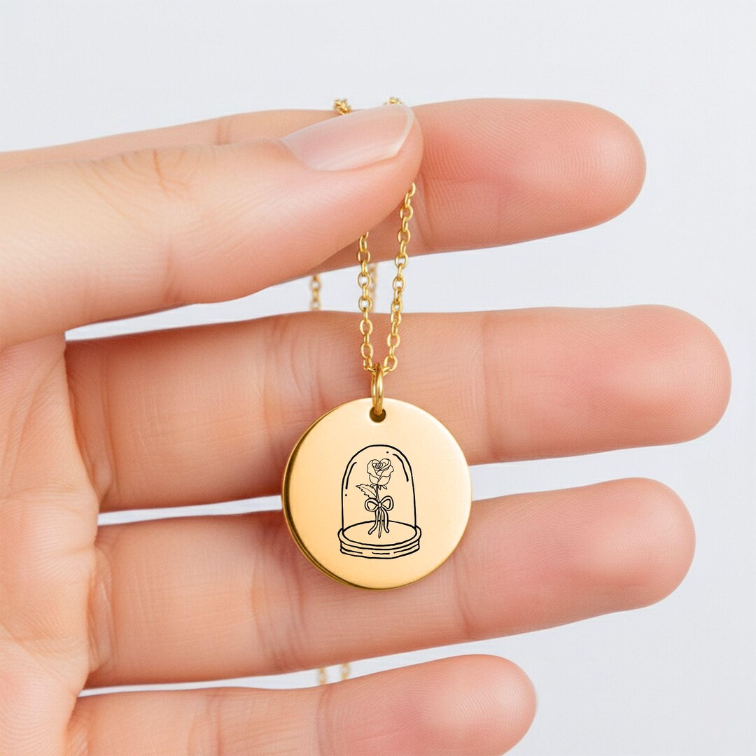 Personalized Coquette Girly Enchanted Rose Beauty and Beast Coin ...