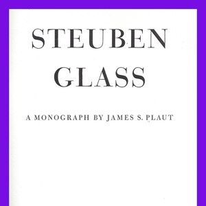 STEUBEN Glass, Lead Crystal, HC Book, Descriptions, Decanters, Table ...