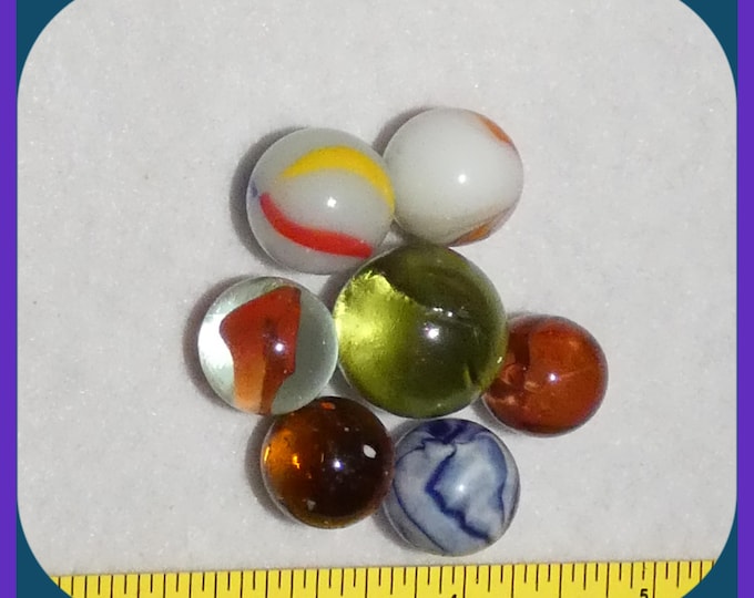 1950s Glass Marbles, Vintage Game Marbles, Collector's Marbles, 3 Sizes ...