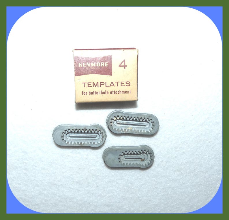 Vintage Button Hole KENMORE Templates, Box of 3 ( Not 4), Sewing ...