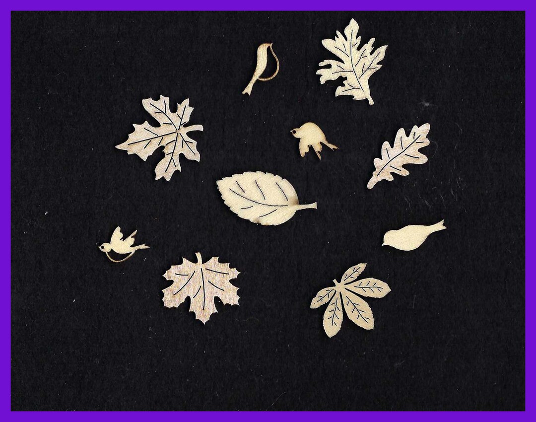 Balsa Pre Cut Wood Dies Tree Leaves & Birds, Many Varieties, Sizes of ...