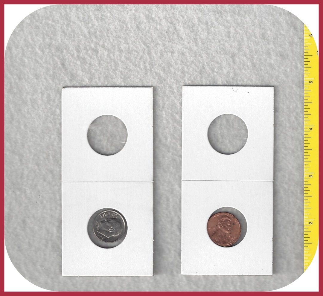 Dime, Nickel & Penny Coin Holders, Cardboard Folding Holders, Viewing ...