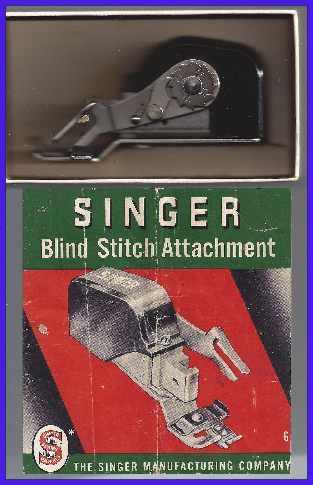 Singer Sewing Machine Low Shank Blind Stitch Attachment Simanco 160616 ...
