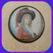 18th - 19th Century Button, Hand Painted Portrait on Parchment Paper ...