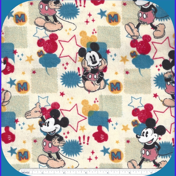 Mickey Mouse Fabric - Etsy