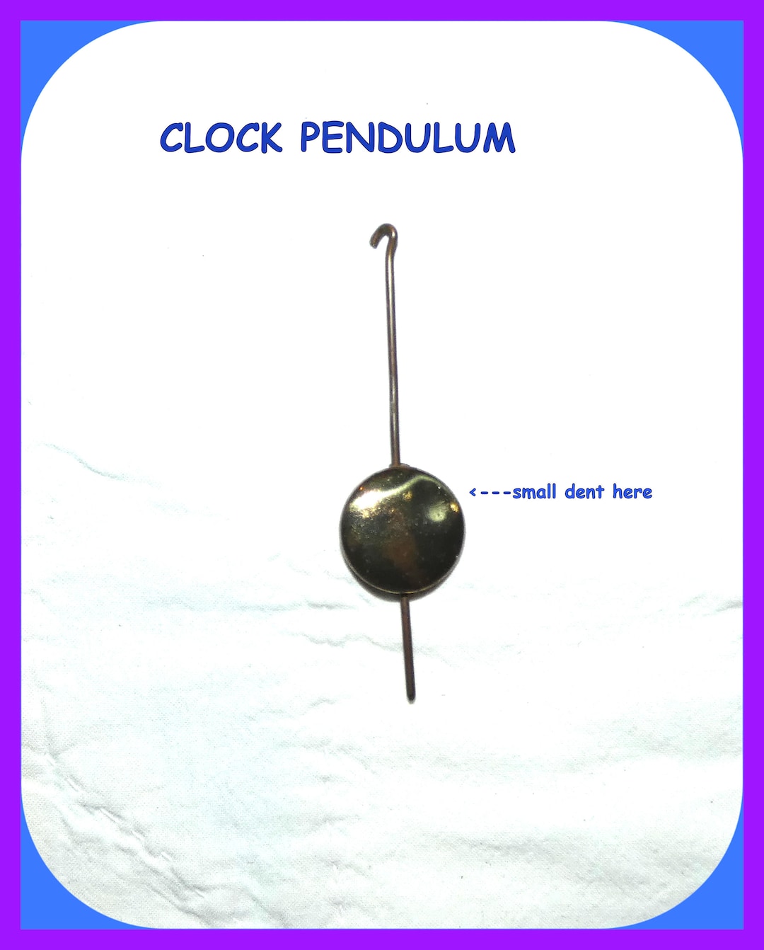 Adjustable Clock PENDULUM, Brass 2-3/4 Inch From Old German Coo Coo ...
