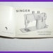 Singer 328 Style O Matic OEM Sewing Machine Manual, 1960's, Maintenance ...