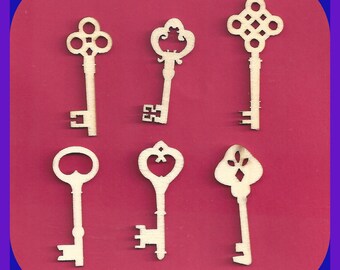 Wooden skeleton key | Etsy