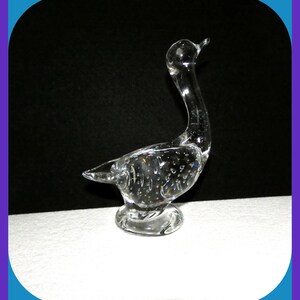 PAIRPOINT Mt Washington Glass Pedestal Controlled Bubble GOOSE ...