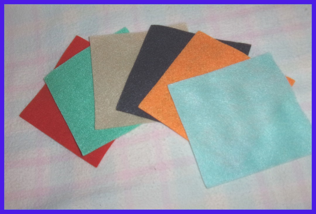 Fleece FELT Squares, 40 Pcs, 4 X 4 Inch Precut, Rainbow Colors, Sewing ...