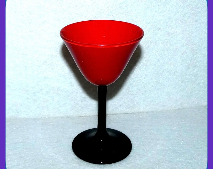 Pairpoint Art Deco Flambeau Red Stemware Cocktail Glass, Red Tops ...
