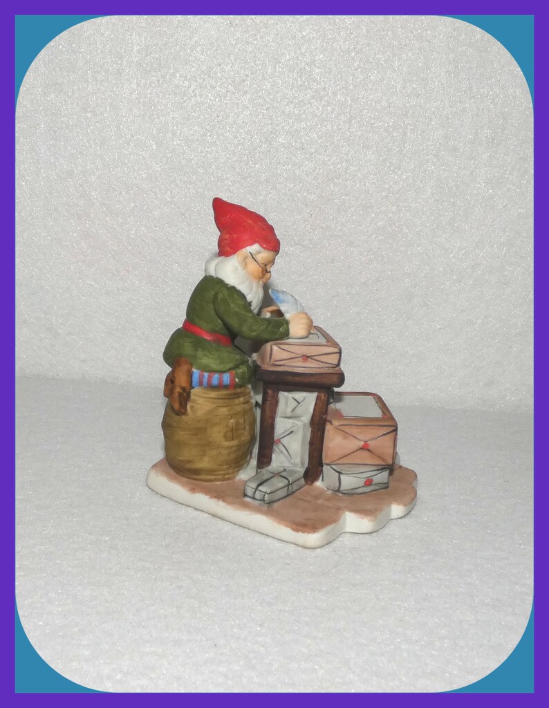 Swedish GNOME Elf Statue Jenny Nystrom Checking His List Twice ...