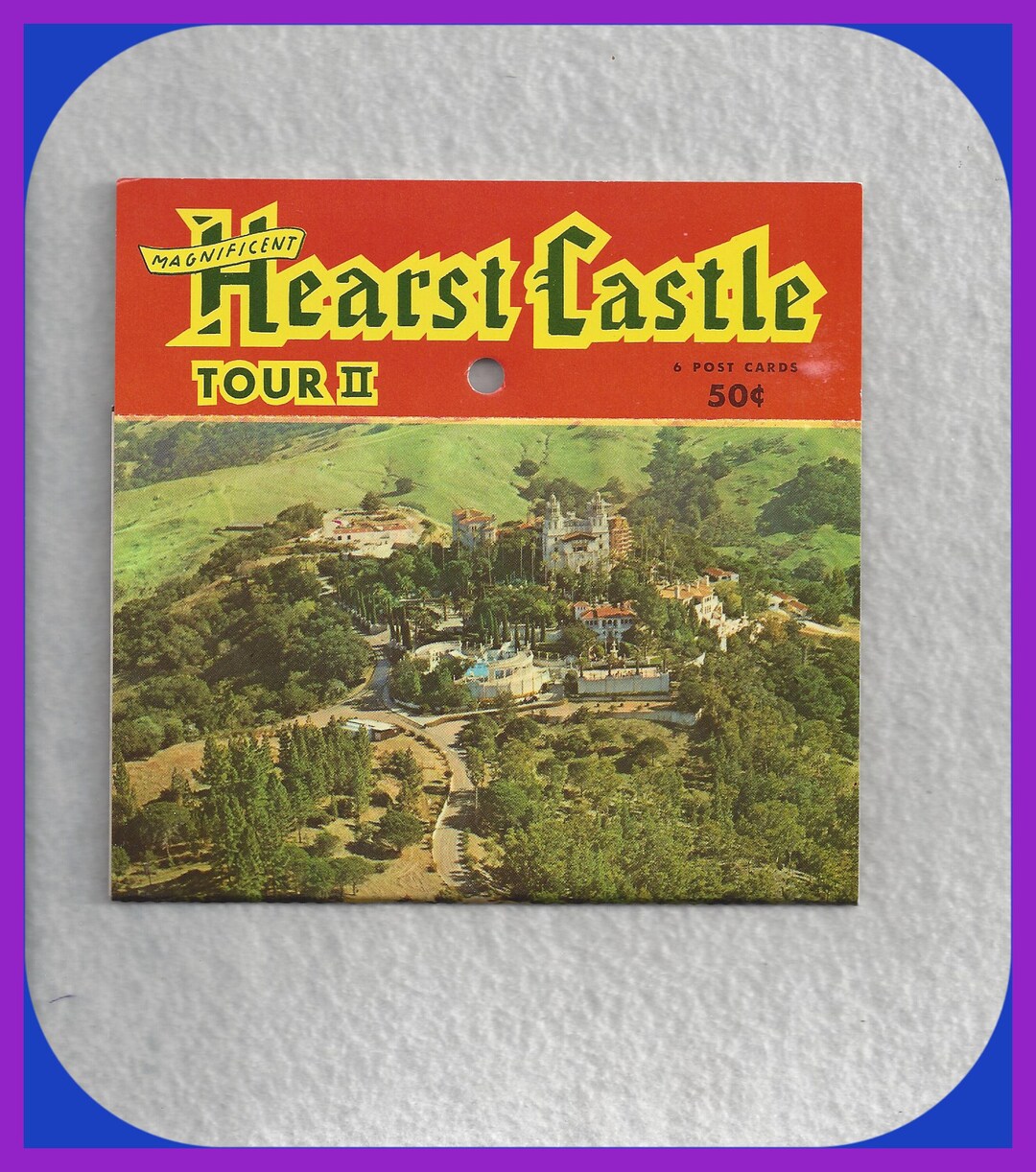 HEARST Castle Picture Postcards 1970s, 6 Unused Cards, Tour II, Grounds ...