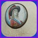 18th - 19th Century Button, Hand Painted Portrait on Parchment Paper ...