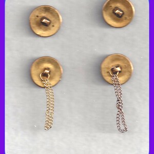 Double Button Chain Sweater Closures, Golden Metal Vintage Brass Metal ...