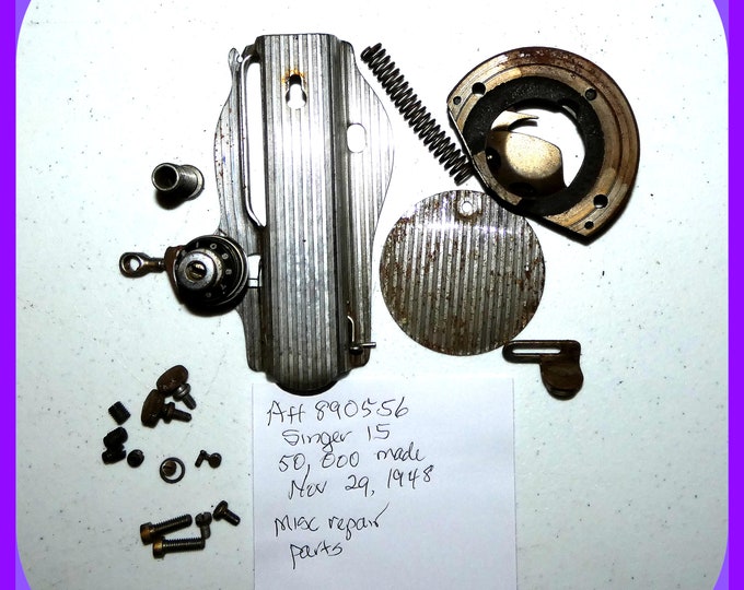 Singer Model 15 Sewing Machine Parts, Face Plate & Tension Assembly ...