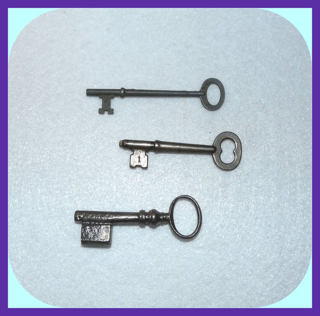 Original SKELETON Keys, Set of 3, All Iron & Different, Authentic, 2.65 ...