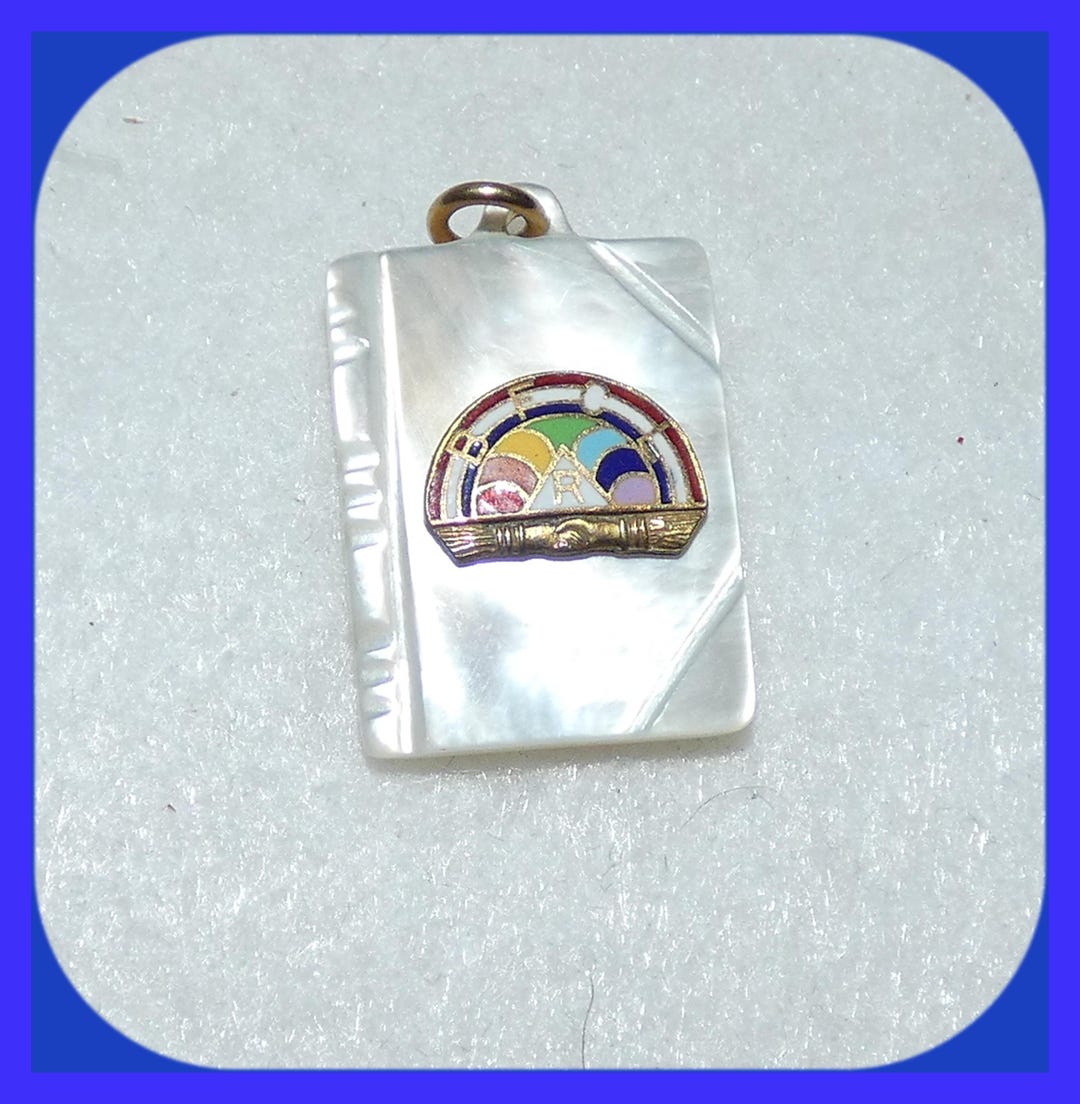 Vintage Girls Rainbow Pendant BFCL Order of Rainbow for Girls, White ...