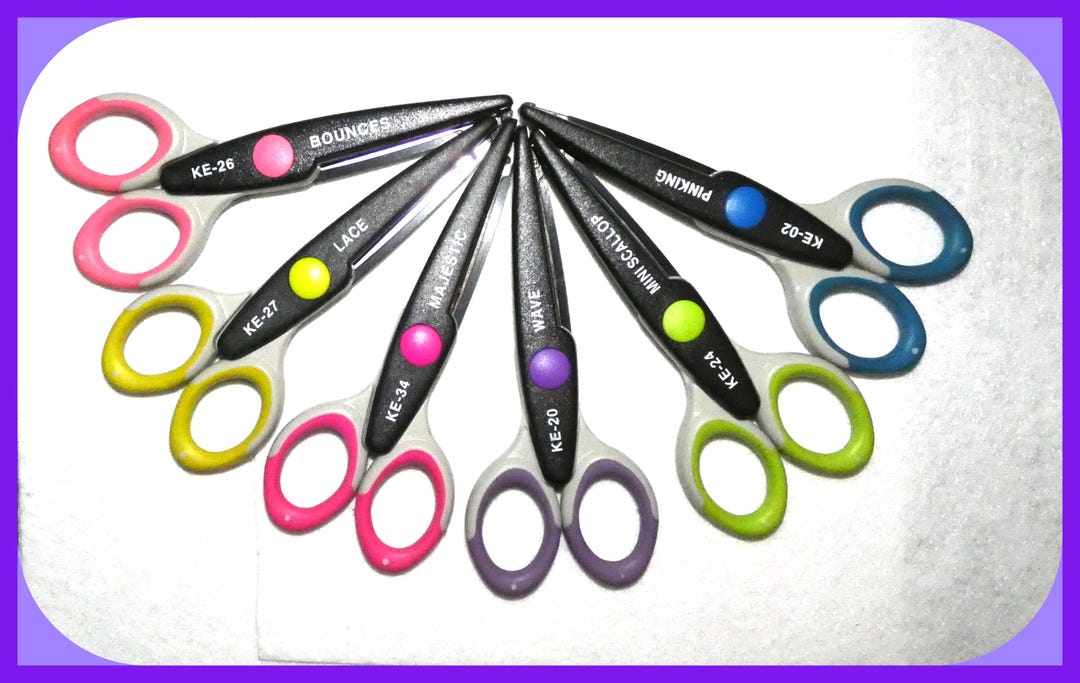 Kraft Edger SCISSORS, Fancy Edge Cuts, Scrapbooks, Card Making, 6 Pair ...