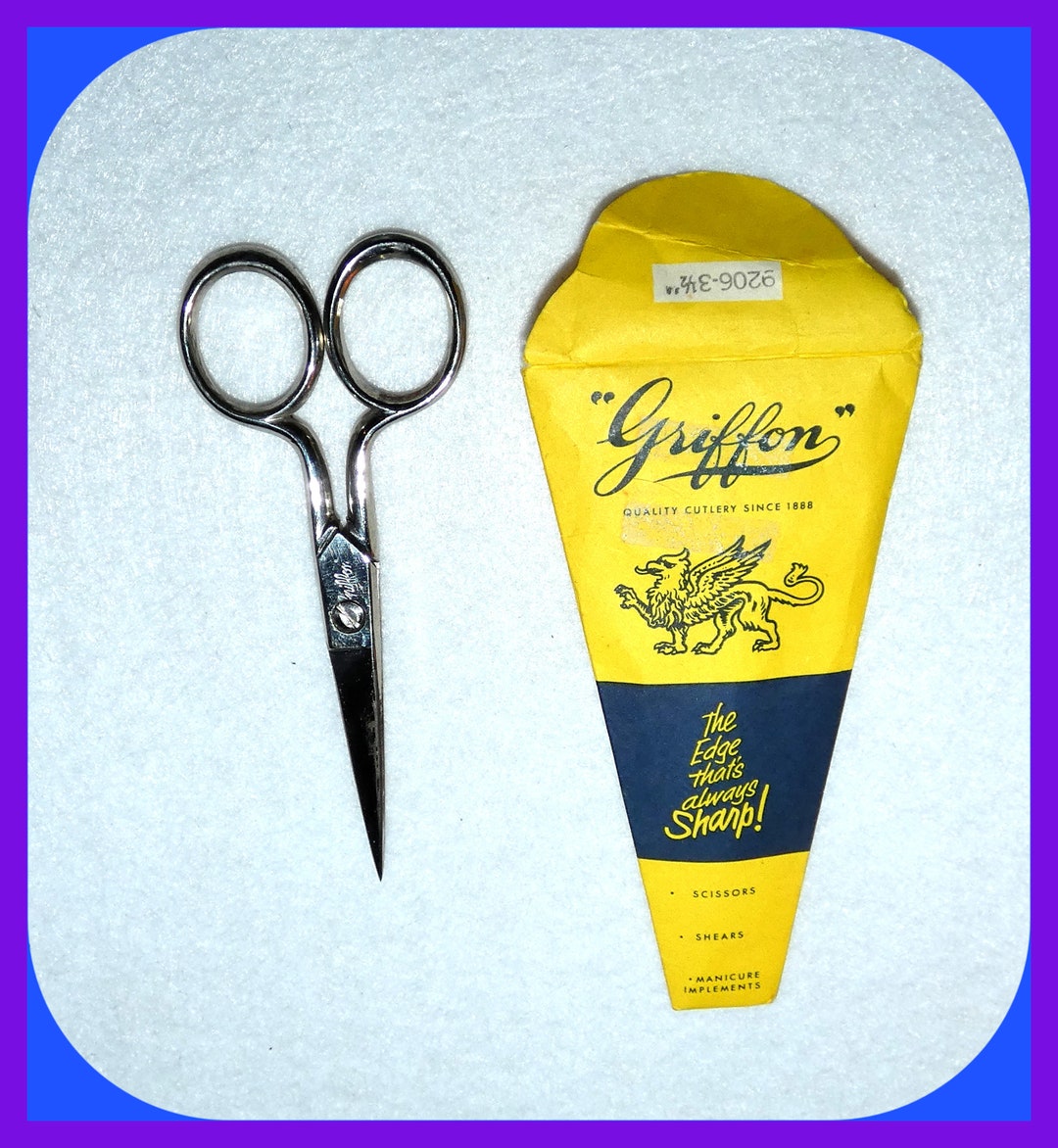 Griffon 3-1/2 Inch Embroidery Scissors, Italy Model 9206, Straight Edge ...