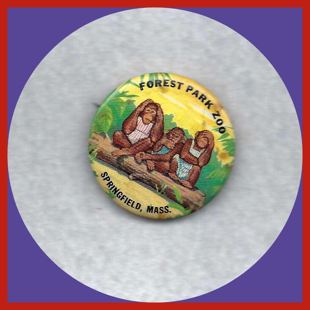 Pinback Forest Park ZOO Springfield, Massachusetts, 1950s-60's ...