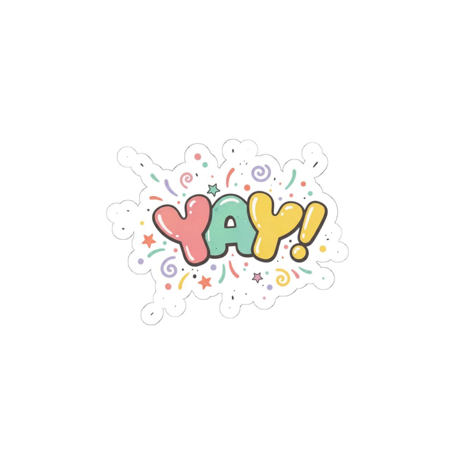 YAY! Bubble Letter Kiss-cut Stickers | Chaotic Cute, 90s Warped ...