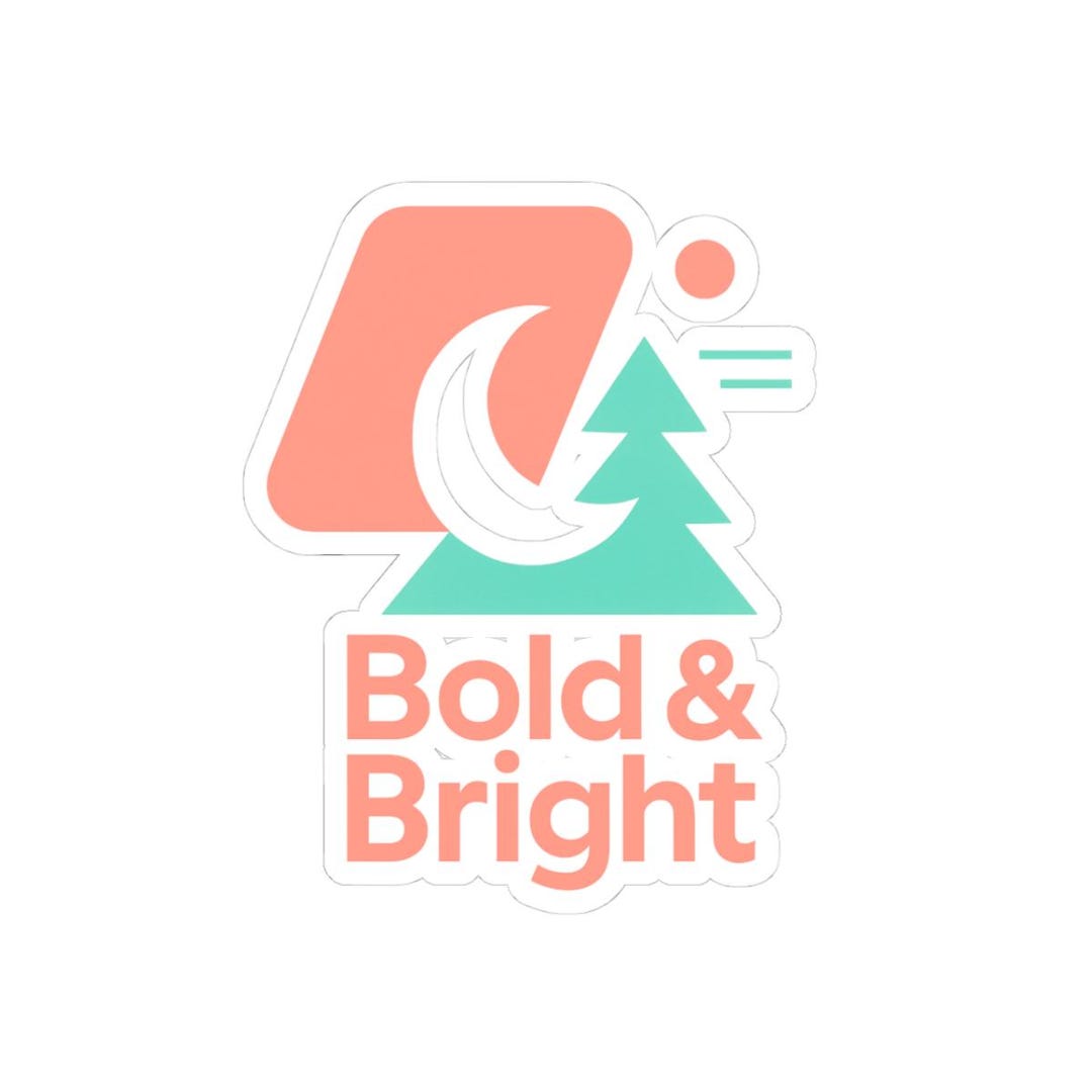 Bold & Bright Logo Sticker | Kiss-cut Sticker - Etsy UK