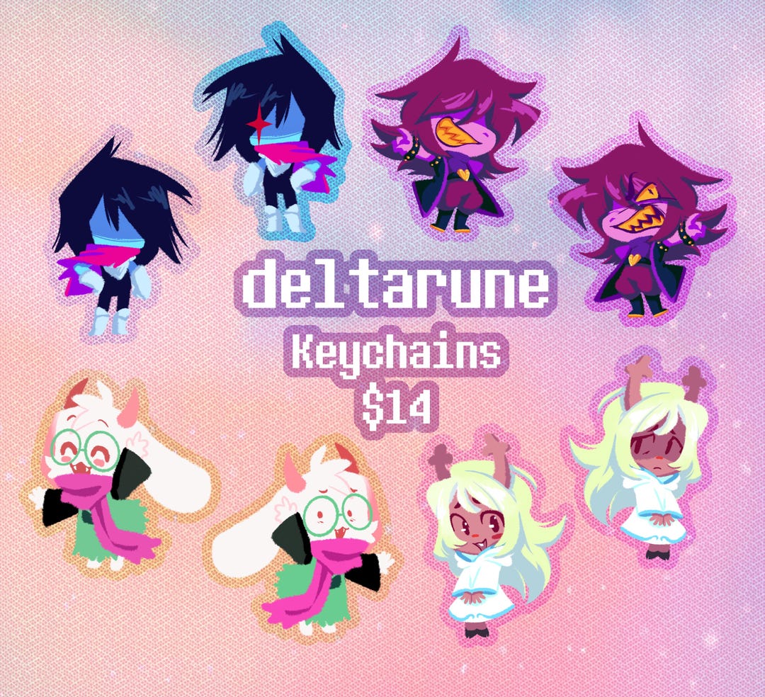 Deltarune Keychains ( Kris, Susie, Ralsei, Noelle ) | 2 Inch Charms - Etsy