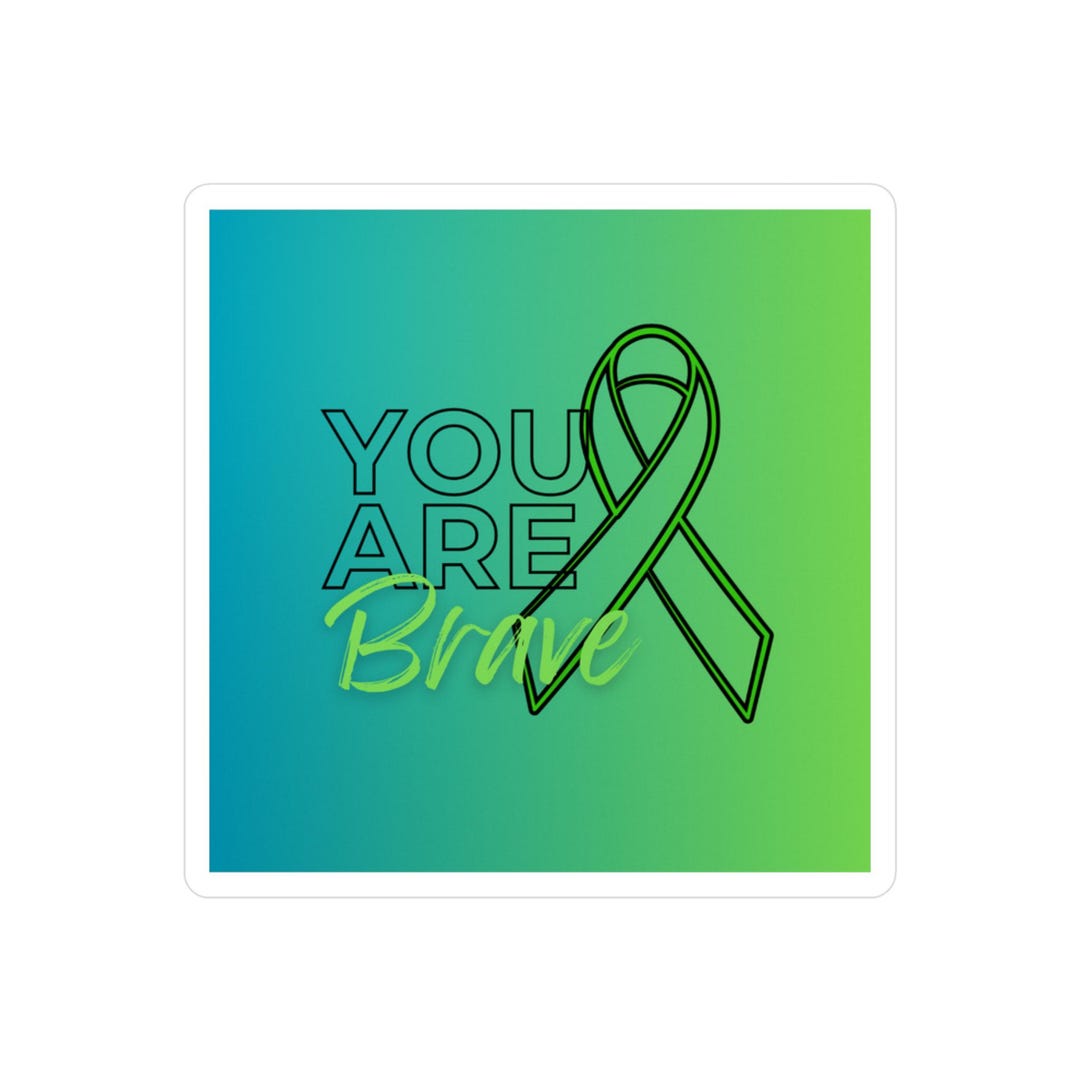 You Are Brave Ribbon Decal Kiss-cut Vinyl Decal | Awareness Sticker - Etsy