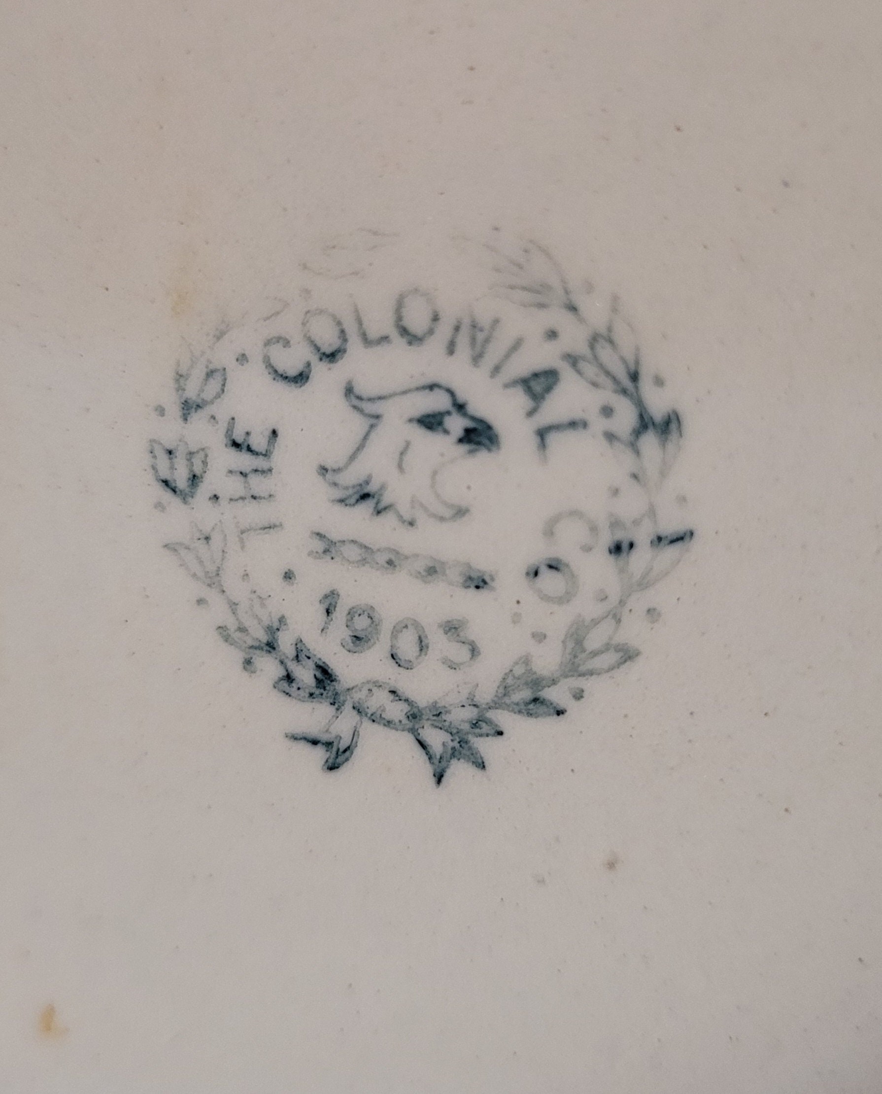 Antique Ironstone Pitcher Marked "the Colonial Company 1905" Great as ...