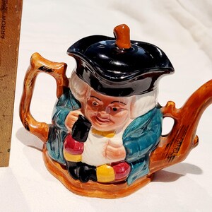 TWO Toby Genuine Staffordshire England Teapots Marked Shorter, Double ...