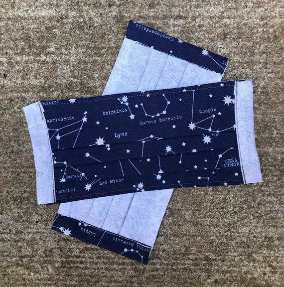 Star constellations face mask 100% double layer cotton | Etsy