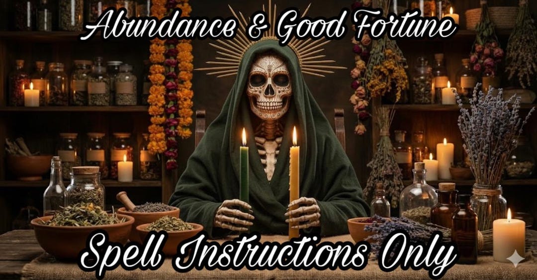 Santa Muerte Abundance & Good Luck Spell - Digital PDF - Etsy
