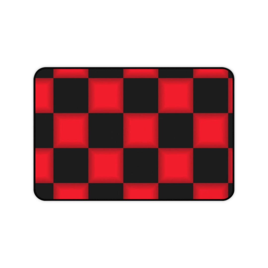 Red and Black Checkerboard Desk Mat | Gaming Mouse Pad - Etsy