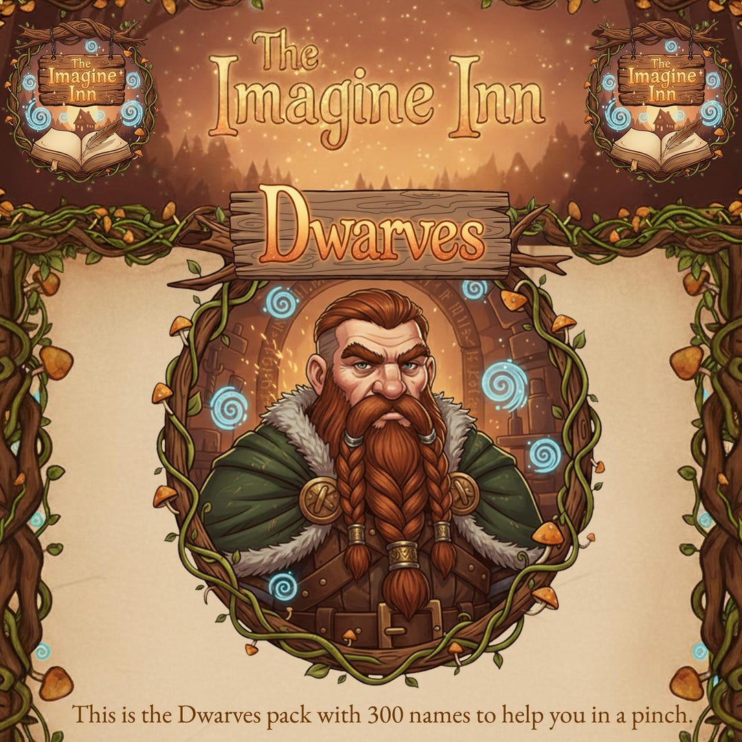 300 Unique Fantasy Dwarven Names List Generator - Printable D&D ...