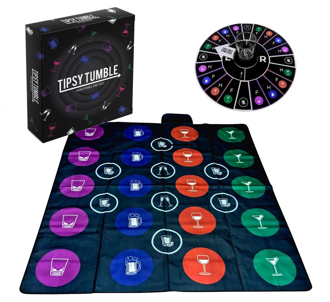 Tipsy Tumble Drinking Game: 3 Party Games Included - Twist, Turn ...