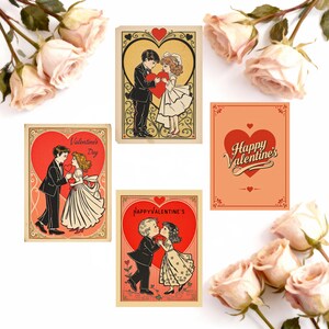 Vintage Valentine’s Day Cards Printable Set | Retro Romantic Love ...