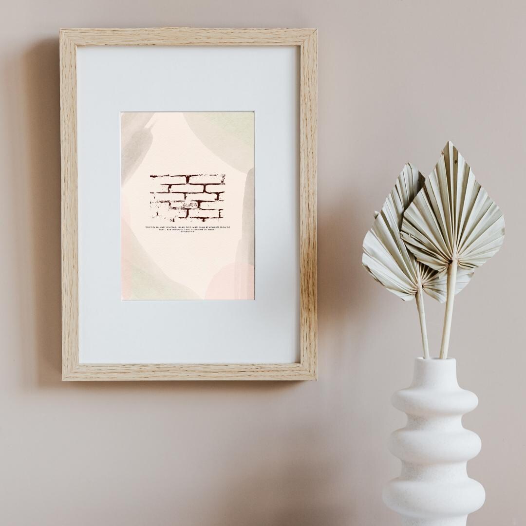 Nehemiah Bible Study Poster Christian Wall Art Rebuilding Faith ...