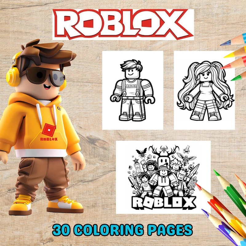 Roblox Colouring Books - Etsy