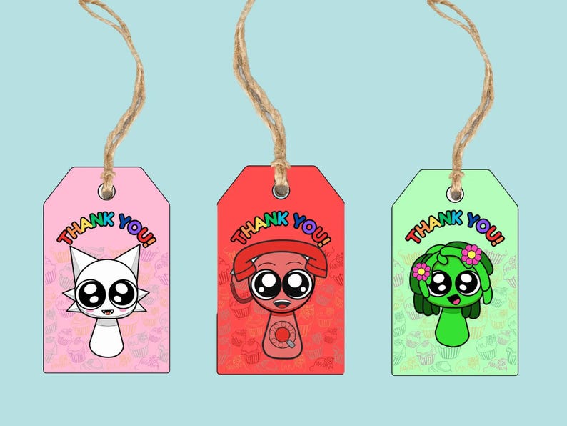 SPRUNKI Gift Tags: 24 Unique Printable Designs (digital Download) Thank ...