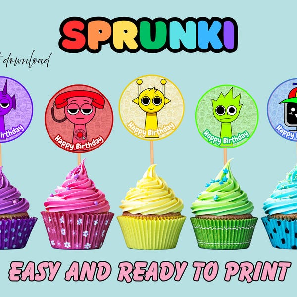 Sprunki Birthday Cake - Etsy