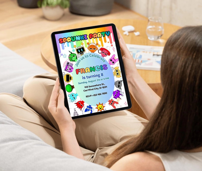 Sprunki Birthday Invitation Template: Editable Party Invite (digital ...
