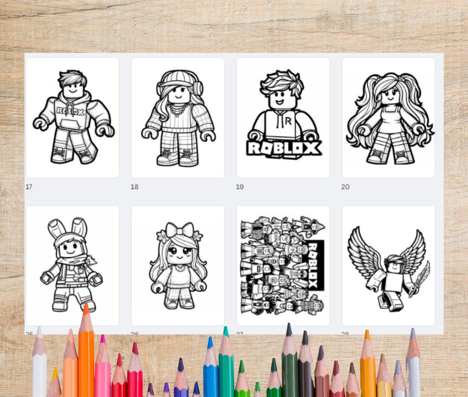 30 ROBLOX Character Coloring Pages for Kids (digital Download) - Etsy