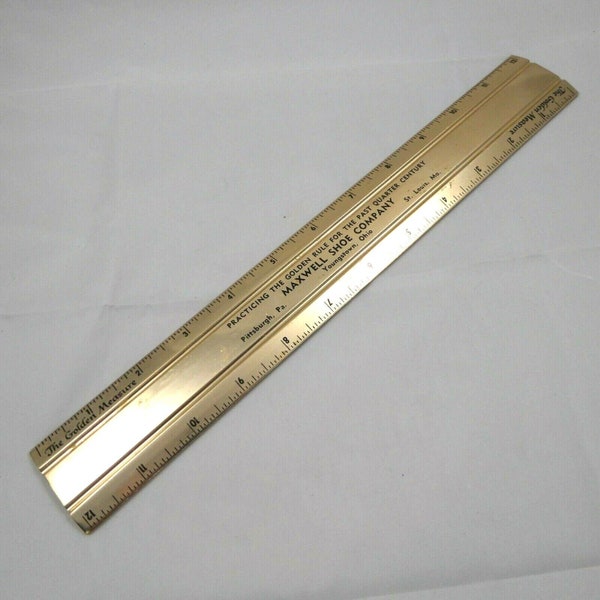 Vintage Metal Ruler - Etsy